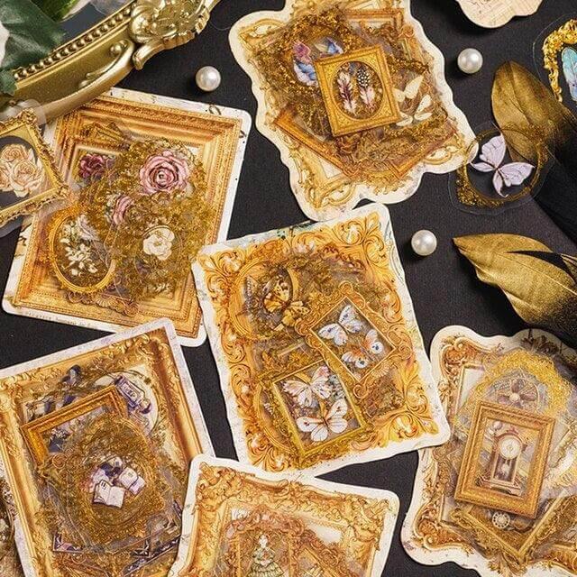 Gold Foil Theme - Sticker Journaling Junk Journaling Collection