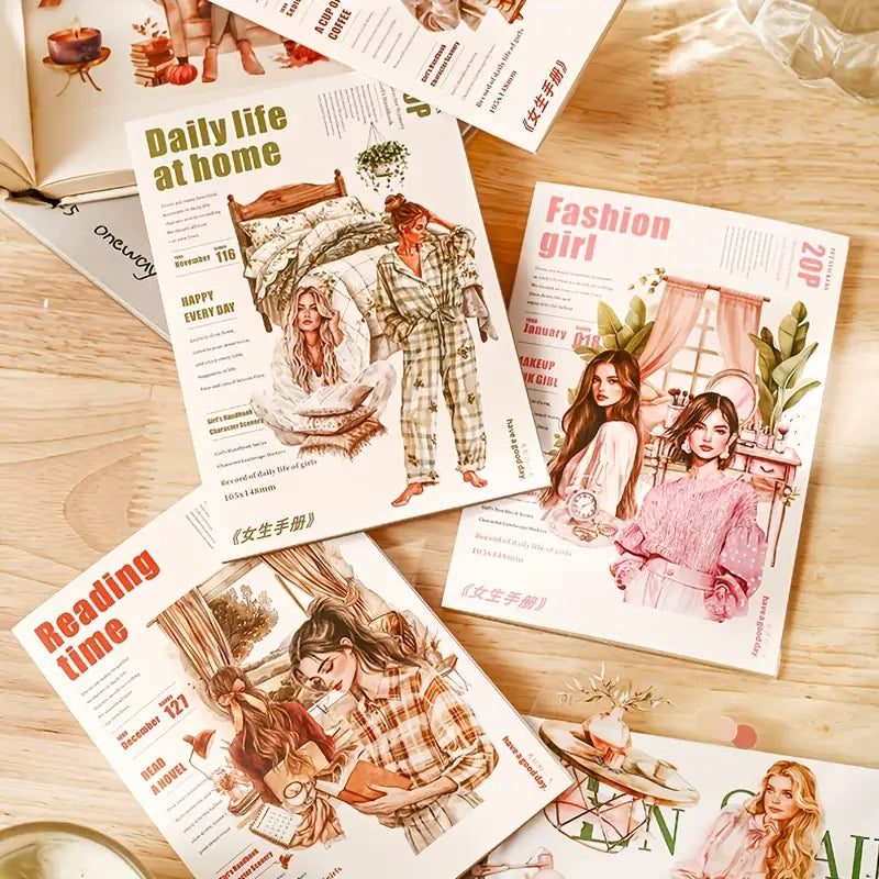 Girls Handbook Sticker Book | Coffee Journal Stickers