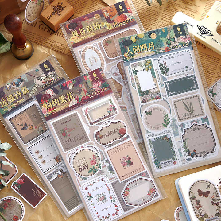 Vintage Journal Sticker Sheets