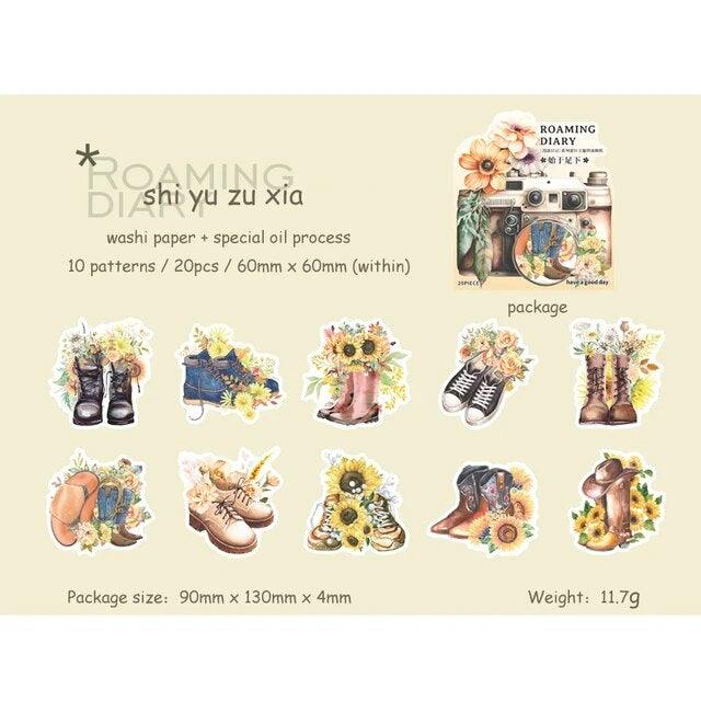 Roaming diary series sticker