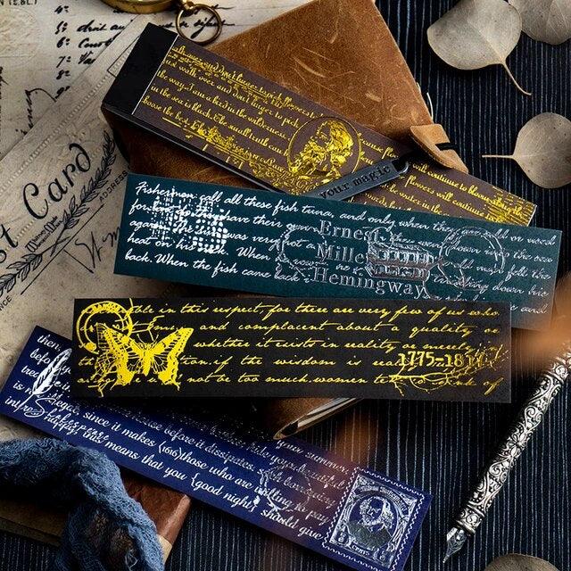 Vintage Stamped Quote Sticker Book