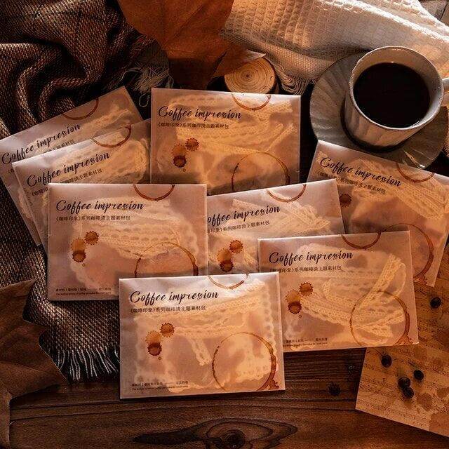 Vintage Coffee Material Paper for Journaling & Scrapbook