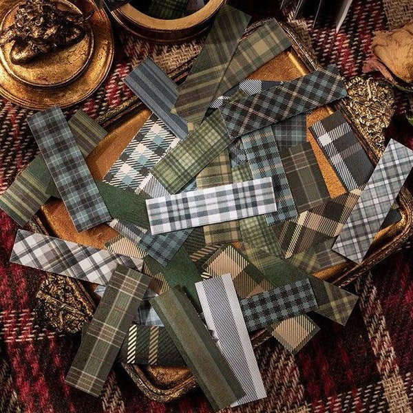 Caramel Macchiato plaid sticker book