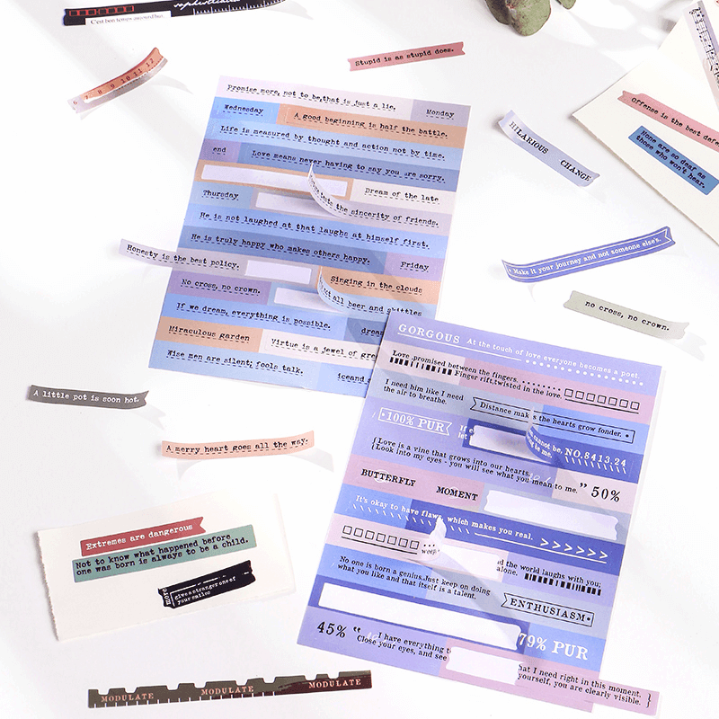 Kawaii Cute Film Sentence Stickers – Journal Carnival