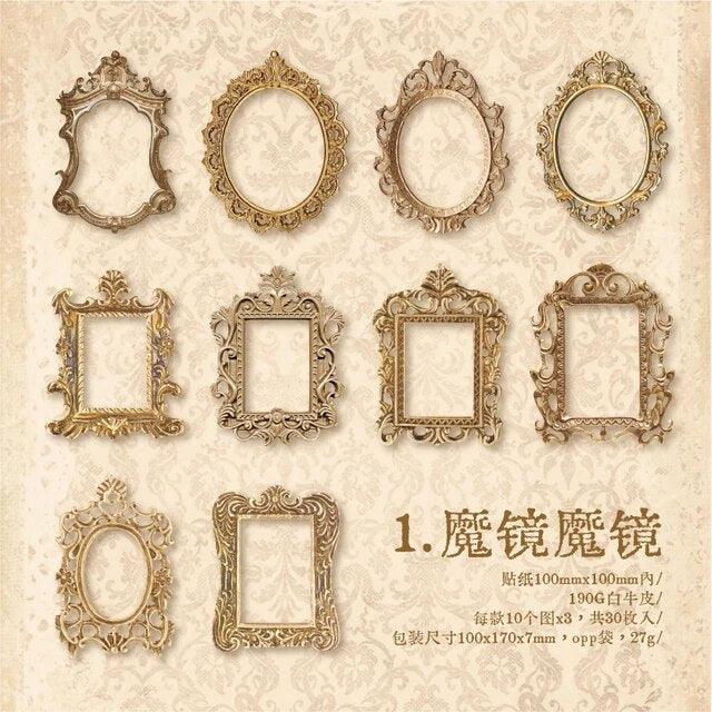 Vintage Hollow Border Paper Frames